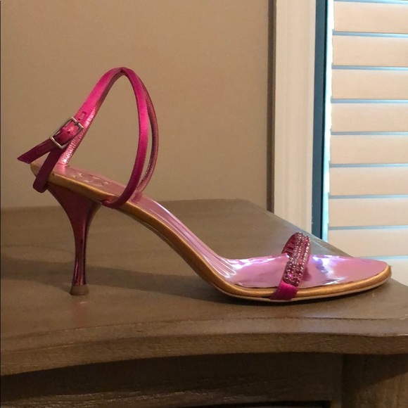 Escada | Shoes | Escada Pink Heels With Swarovski Crystals | Poshmark